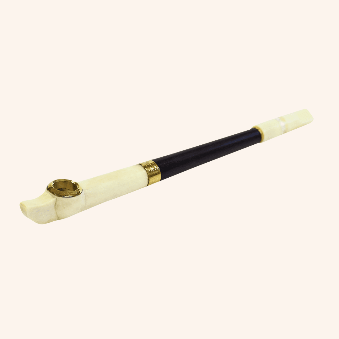 Gold Ring Woodhorn Medwakh | Premium Medwakh Pipes | Enjoy Dokha